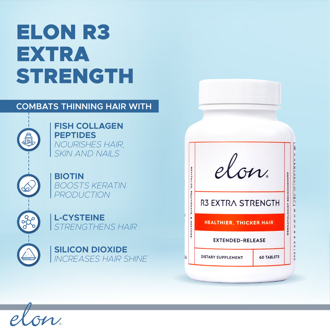 Elon Hair Care — Thinning Hair System Maintenance w/ R3 Extra Strength ...